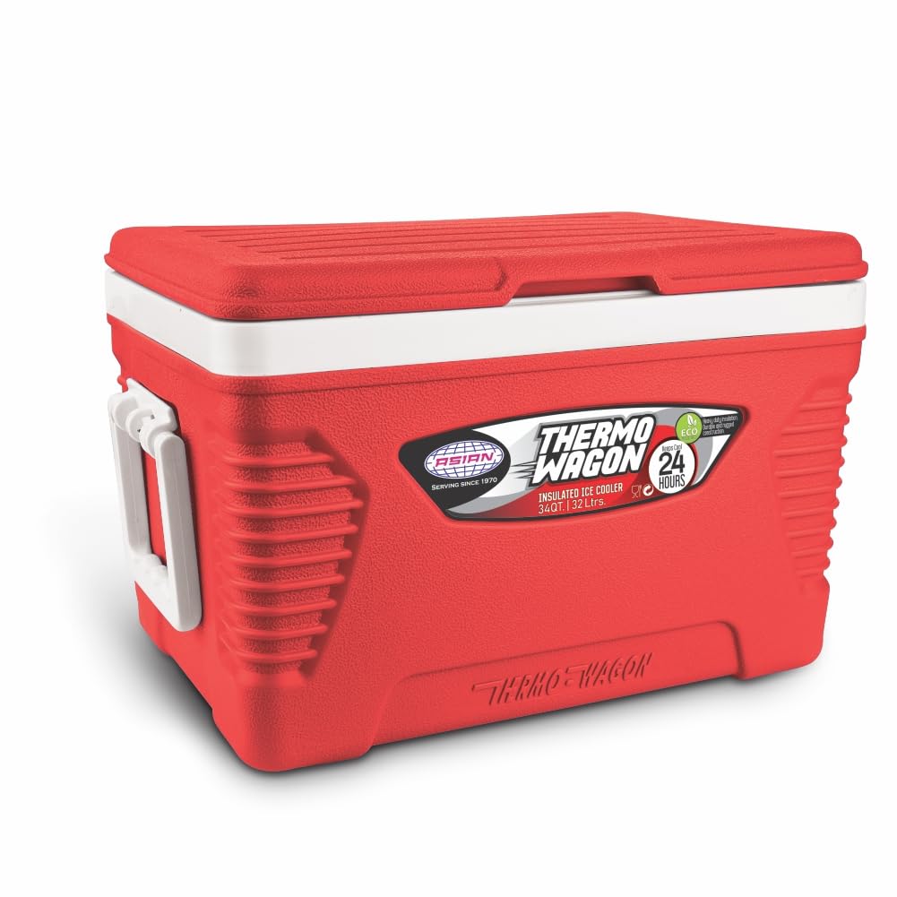Asian Thermo Wagon Insulated Ice Cooler 32Ltr Red – AL SHUJA